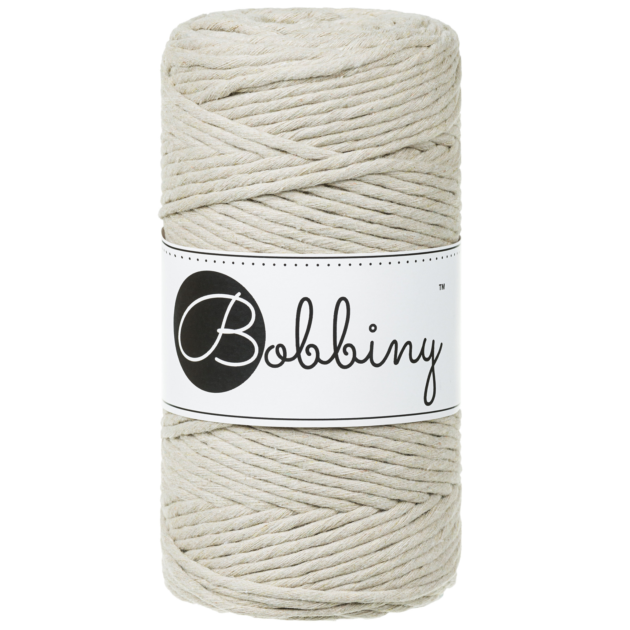 Bobbiny Regular 3mm Single Ply Macrame Cord (Pale Olive) 100m -BOBBINY ...