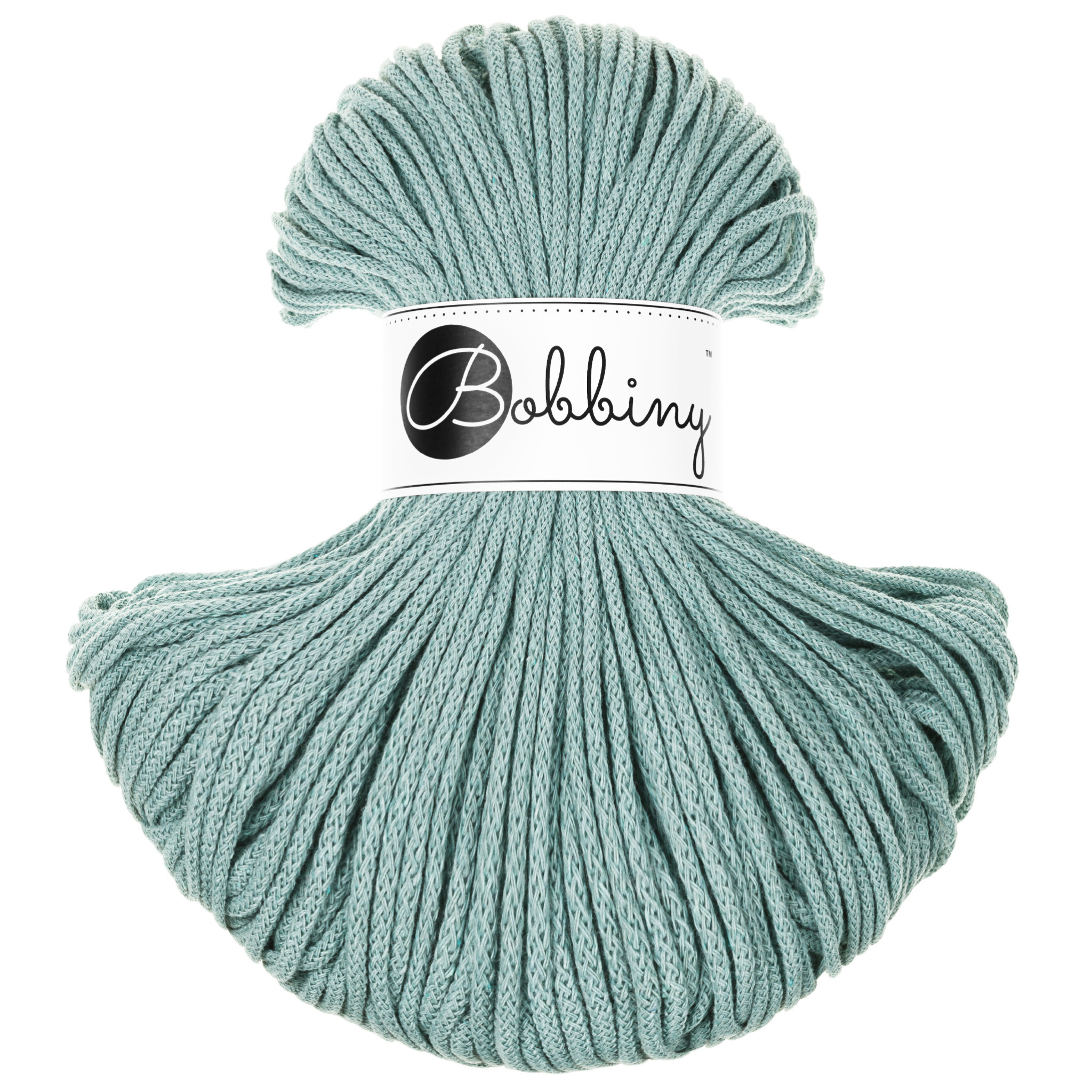 Bobbiny Junior 3mm Braided Macrame Cord (Duck Egg Blue) 100m -BOBBINY ...